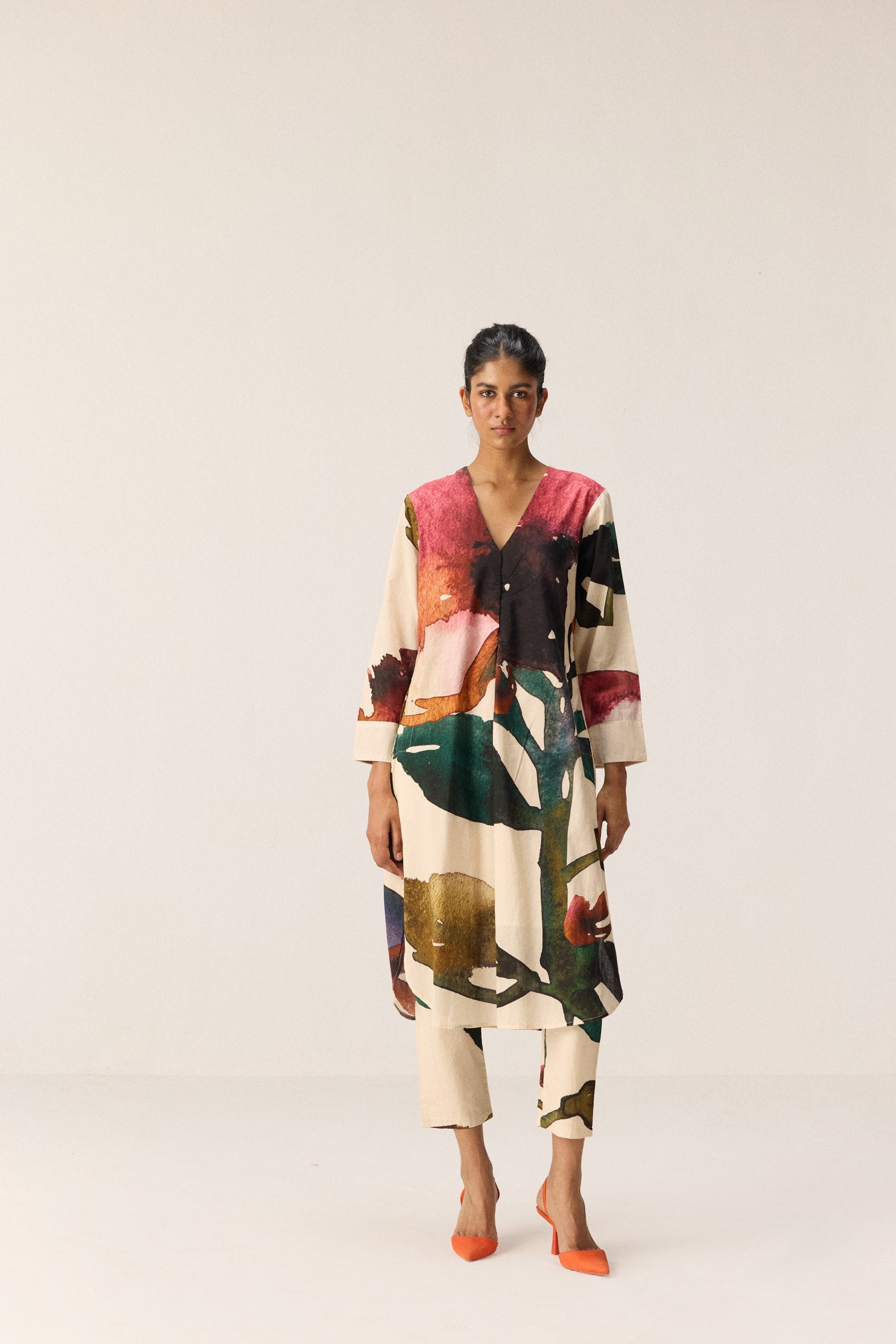 Flora Splash Kurta Set – Qala Global