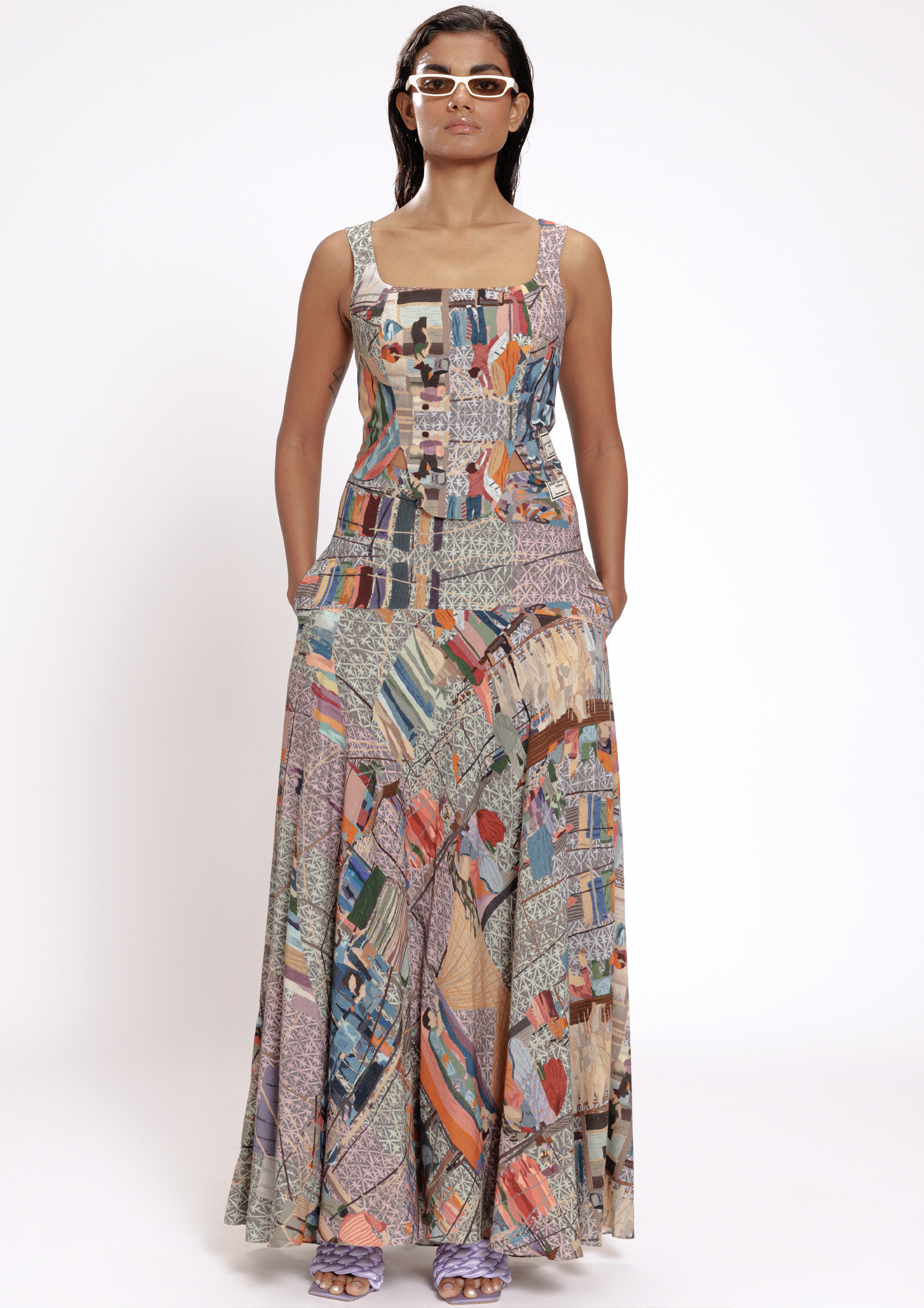 Dhulai Yoke Skirt – Qala Global